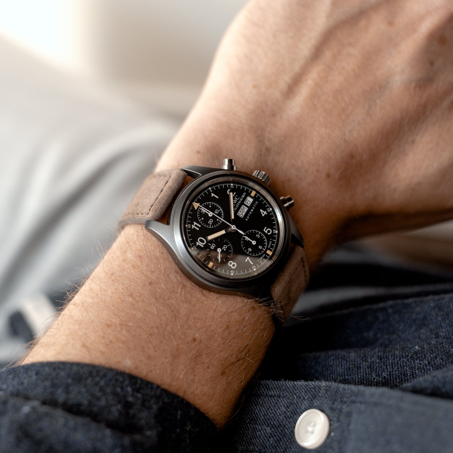 IWC Ceramic Fliegerchronograph Ref. 3705 - Full set - NOS - 1995 (VIDE ...